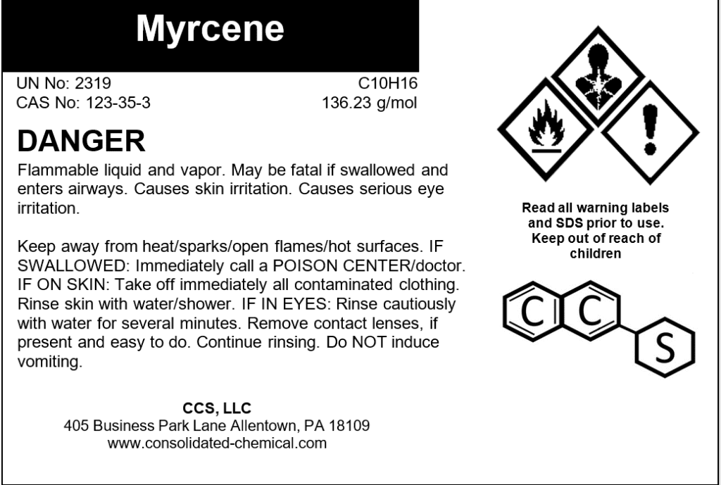 Myrcene (100% Natural Extract) - Premium Aroma Compound - Consolidated ...