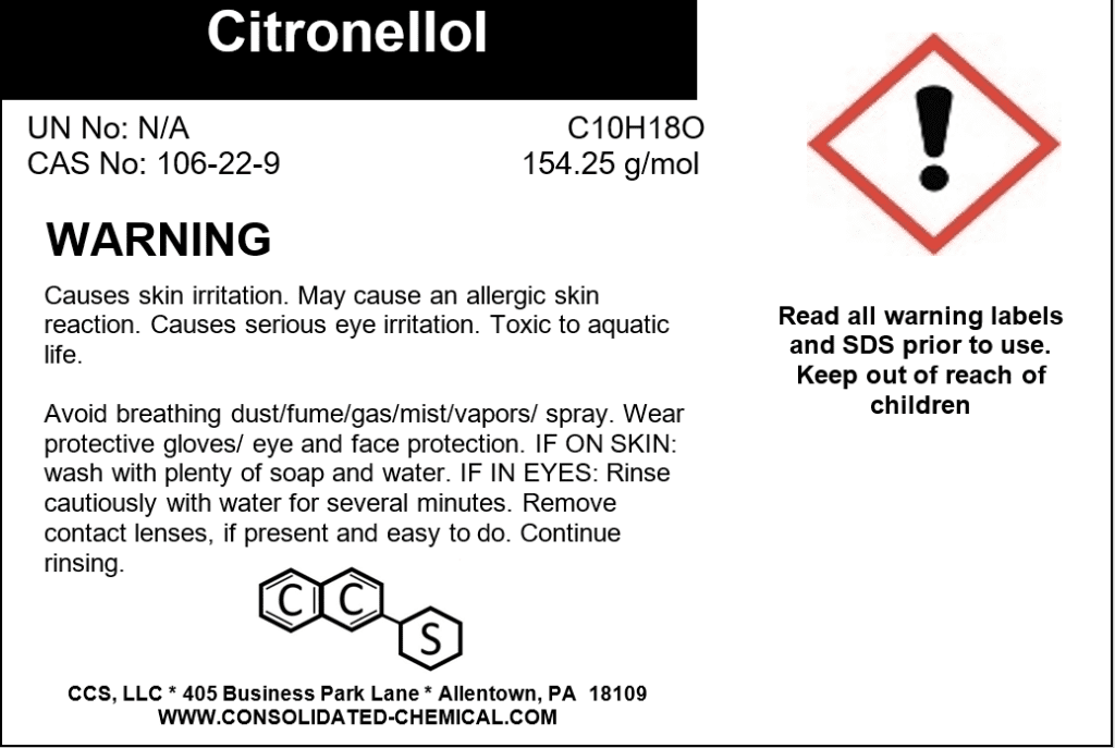 Citronellol | High-Quality Floral & Citrus Fragrance Compound ...