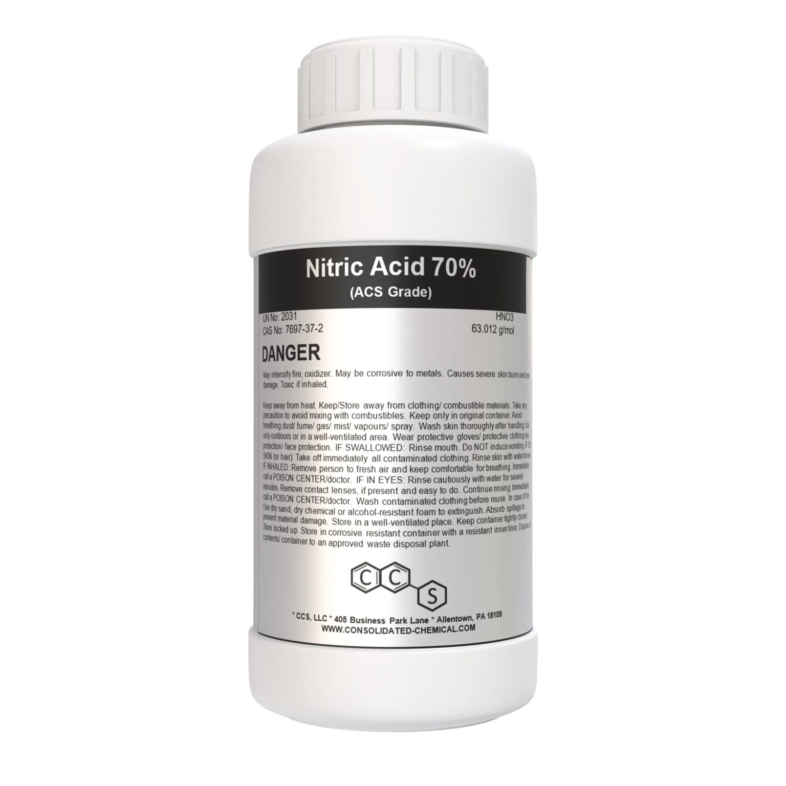 Nitric Acid 70% – ACS Grade Corrosive Acid - Consolidated Chemical